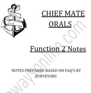 Chief Mate Orals Function 2 FAQ Notes - Oways Online