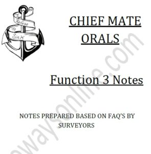 Chief Mate Orals Function 3 FAQ Notes - Oways Online