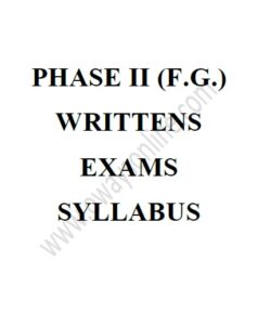 Phase 2 (F.G.) Written Exam Syllabus PDF – Free Download